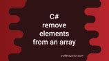 Ways In C To Remove Elements From An Array Codevscolor