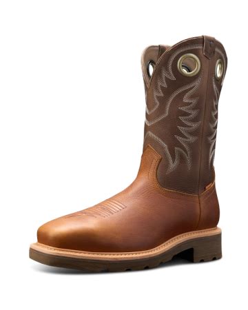Longhaul Waterproof Square Composite Toe Work Boot In Saddlefossil