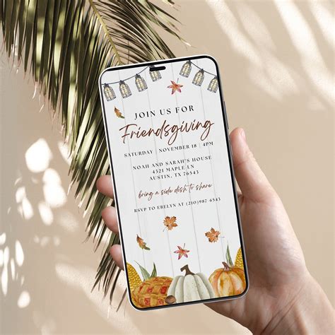 Evite Friendsgiving Digital Friendsgiving Invitation Thanksgiving