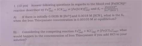 Solved 1 10 Pts Answer Following Questions In Regards To Chegg Com
