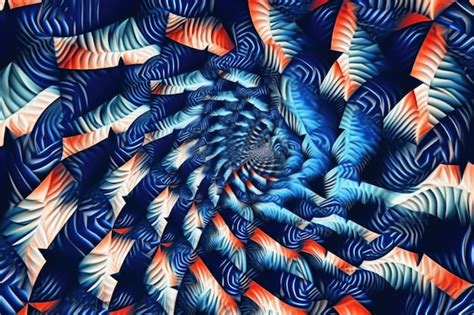 Premium Photo Abstract Pattern Of Rotational And Symmetrical Shapes And Lines Created With