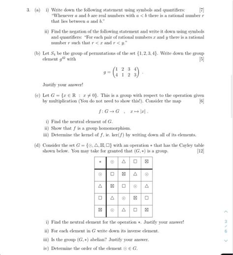 Solved 3 A I Write Down The Following Statement Using