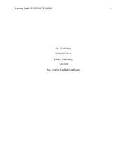 Synthesis Paper Template 1 Docx Running Head SEX TRAFFICKING 1 Sex Trafficking Michael