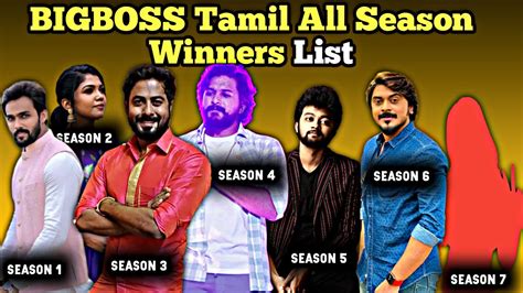 Bigboss Tamil Winner List Tamil Bigboss Winner List All Season 1 2