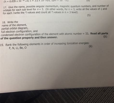 Solved Give The Name Possible Angular Momentum Magnetic Chegg