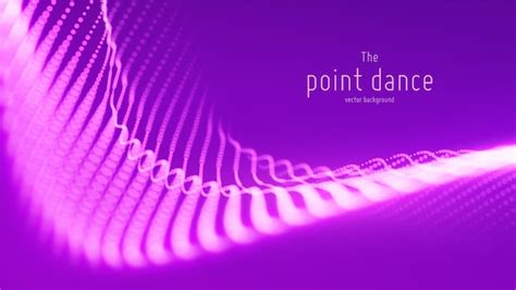 free vector vector abstract violet particle wave points array
