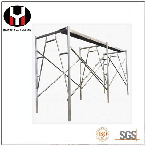 Scaffold Formwork Material Walk Through Ladder H Type Frame Scaffolding For Construction