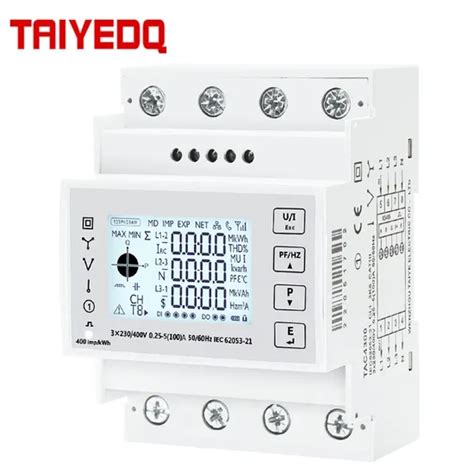 Bi Directional Three Phase Smart Modbus Rs485 Multi Function Din Rail Energy Meter Energy