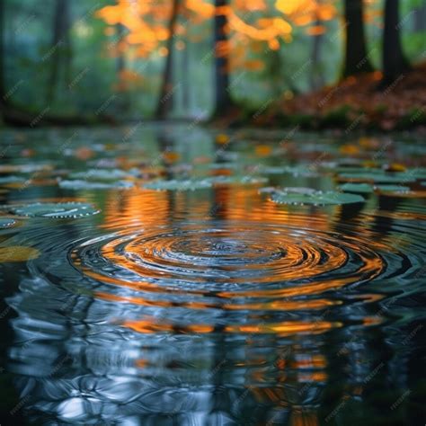 Water Ripples In A Pond Premium Ai Generated Image