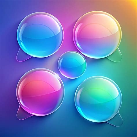 Chat Dialog Boxes With Glassmorphism And Frosted Effect Premium Ai Generated Image