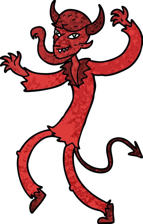 Cartoon Dancing Devil 12362533 Vector Art At Vecteezy