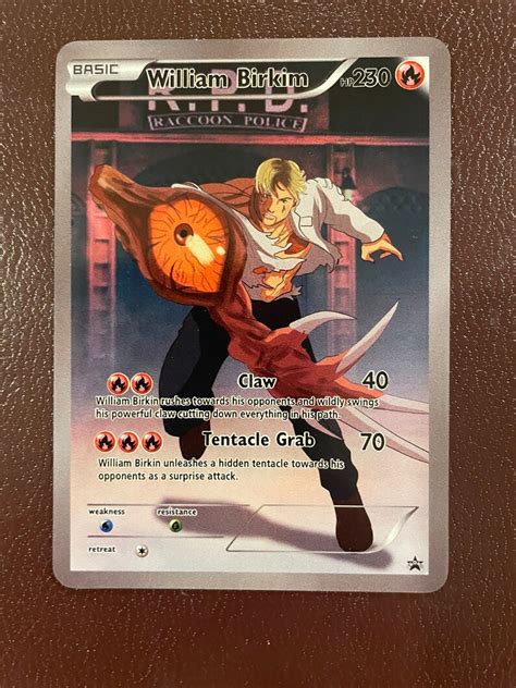 Resident Evil William Birkin Gx Custom Made Trading Card Etsy