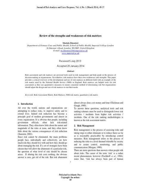 Risc Matrix Pdf Risk Risk Management