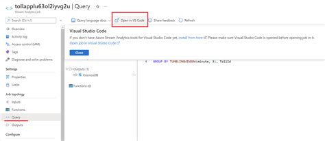 How To Migrate ASA Projects To Visual Studio Code Azure Stream