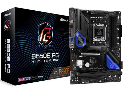 Asrock B650e Pg Riptide Wifi Am5 Atx Motherboard 4 Slots Ddr5 Pcie 5 0 X16 Slot 3 M 2 Slots