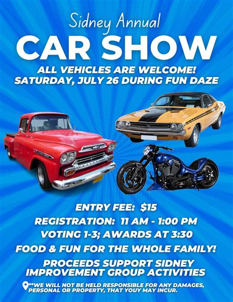 Sidney Fun Daze Car Show 101 N David St Sidney Il 61877 United