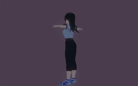 3dsmax Biped Model Miyu Flippednormals