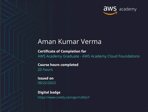 aman kumar verma on linkedin aws cloudfoundations awsacademy