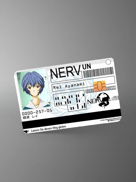 Наклейка на банковскую карту Евангелион Анаями Рей игрушки с