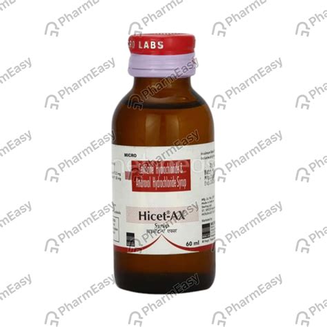Buy Hicet Ax Bottle Of 60ml Syrup Online At Flat 15 Off Pharmeasy