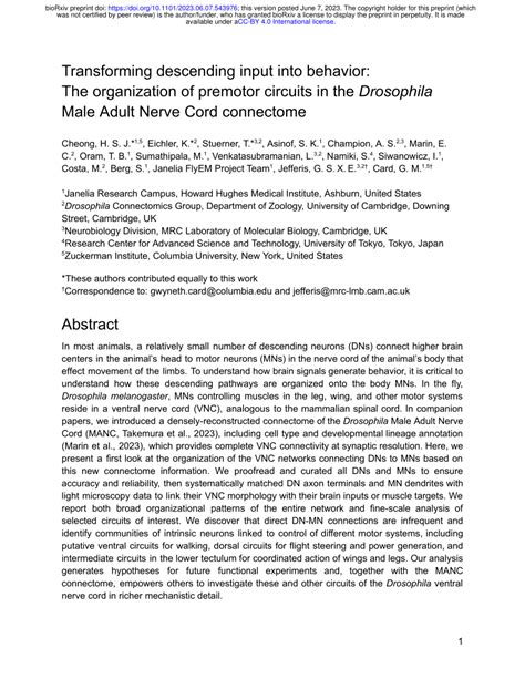 Pdf Transforming Descending Input Into Behavior The Organization Of Premotor Circuits In The