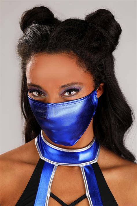 Sexy Womens Blue Mortal Ninja Costume Video Game Costumes