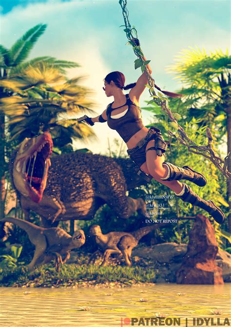 Lara Croft 3d Render Digital Art By Idylla