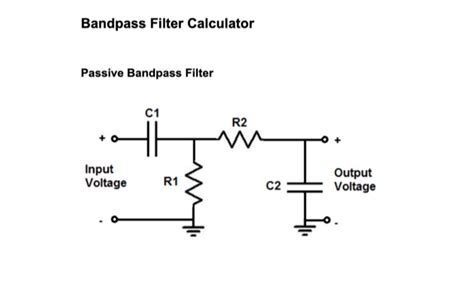 Bandpass Filter Calculator The Dxzone
