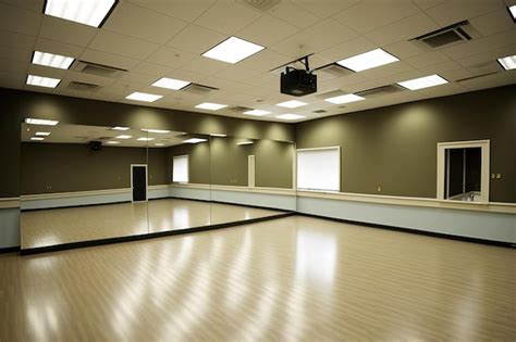 Premium Photo Empty Clean Dance Or Fitness Room