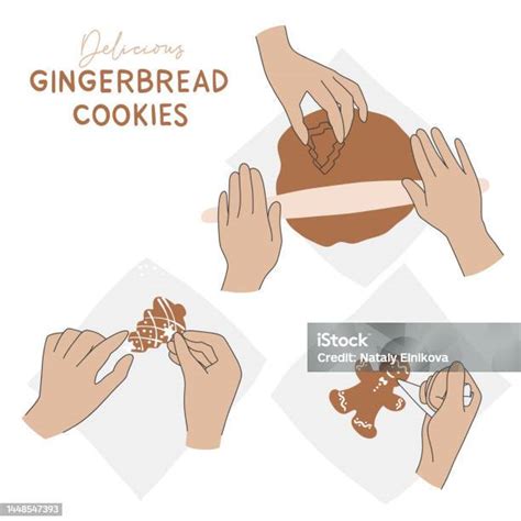 Proses Pembuatan Kue Jahe Gambar Tangan Ilustrasi Stok Unduh Gambar Sekarang Acara Perayaan