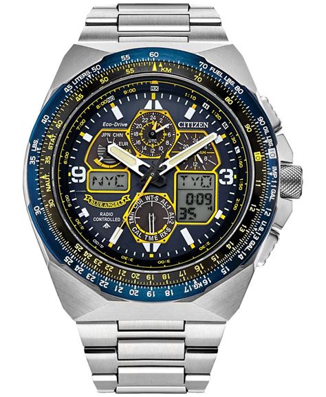 Citizen Eco Drive Mens Chronograph Promaster Blue Angels Air Skyhawk