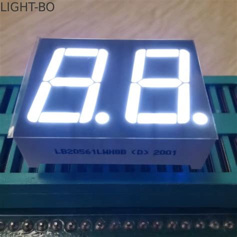 Common Anode Dual Digit 14 2mm 7 Segment Led Display White Color For Instrument Panel