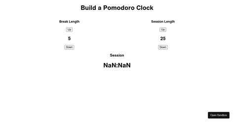 Pomodoro Clock Codesandbox