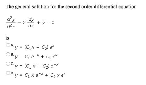 How To Solve A Second Order And Second Degree Differential Equation Aqan