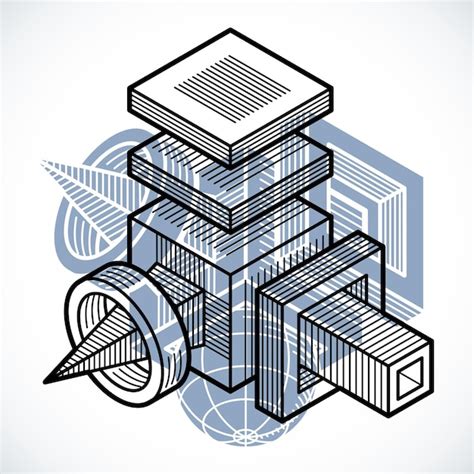 Premium Vector Isometric Abstract Vector Dimensional Shape Polygonal Figure