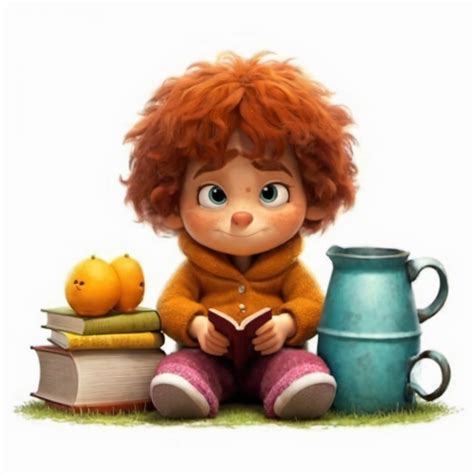 Character Reading Book Image Stable Diffusion Online