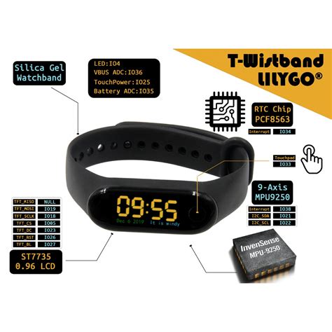 LilyGO TTGO T Wristband ESP32 80mAh LILYGO H393 02