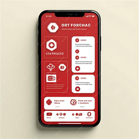 Premium Ai Image Mobile App Layout Design Of First Aid Guide Practical And Informative Layout