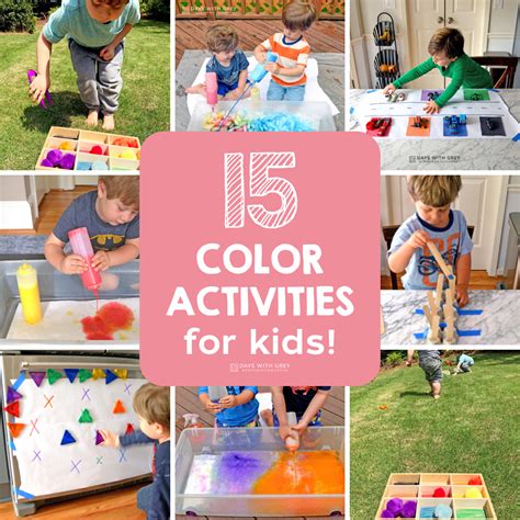 Preschool Color Activities Days With Grey