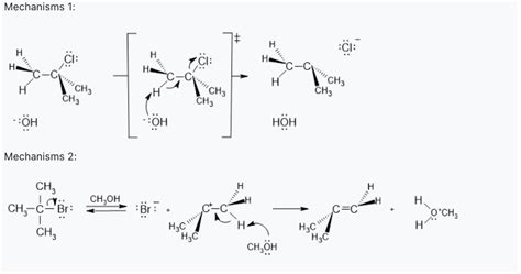 Solved Identify E1 And E2 Reactions Discuss The Differences Between
