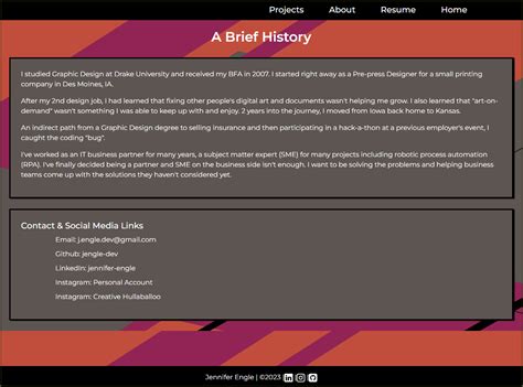 Github Jengle Devpersonal React Portfolio This Will Be A Single Page Application Of My