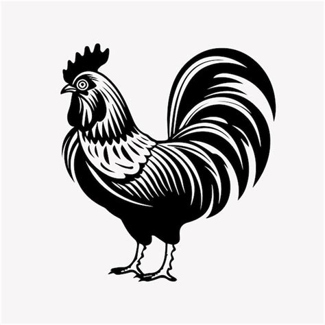 Premium Vector Bold Rooster Silhouette Vector Art