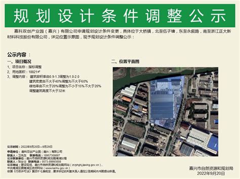 嘉科双创产业园嘉兴有限公司 彩之源 指标调整 批前公示