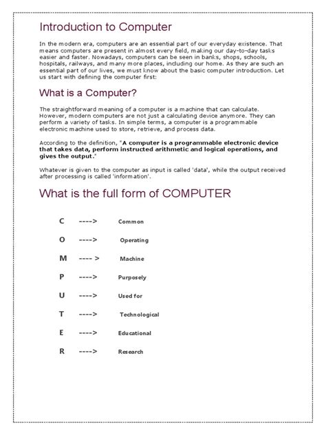 Lab1 Introduction To Computer Download Free Pdf Computer Data