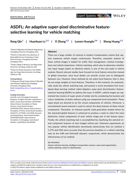Pdf Asdfl An Adaptive Super‐pixel Discriminative Feature‐selective
