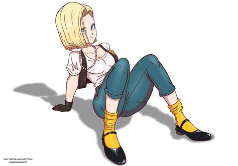 Android 18 Sitting On Floor By Nashdnash2007 On Deviantart