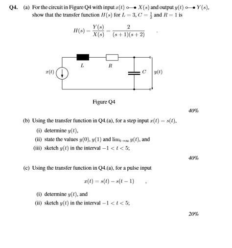 Solved For The Circuit In Figure Q With Input X T X S Chegg Com