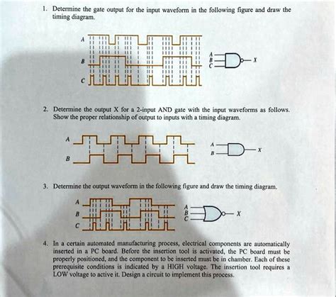 1 Determine The Gate Output For The Input Waveform In The Following Figure And Draw The Timing