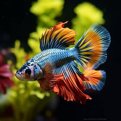 Premium Ai Image Multi Color Guppy Fish Beautiful Water Pet