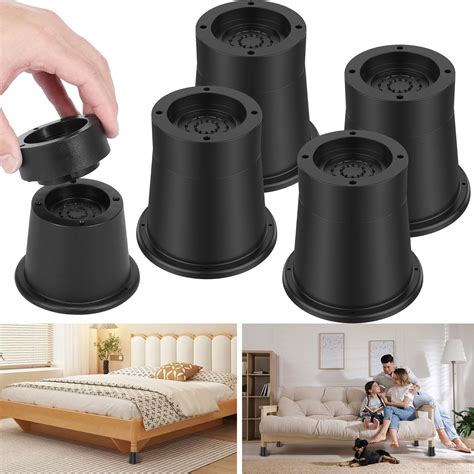 Blocks To Raise Bed Frame Set Of 4 3” 75mm Bedfurniture